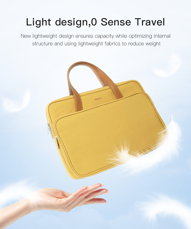 Сумка для ноутбука Yesido WB36 Laptop Bag до 16", Водонепроницаемая, Противоударная, Цвет Песочный/Коричневый