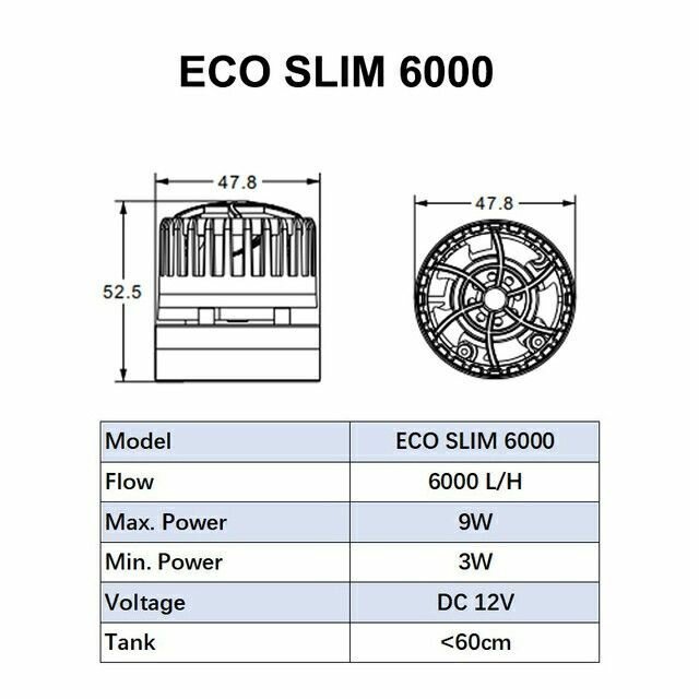 ZKSJ Eco Slim 6000/10000/15000/20000/25000 DC Мини-аквариум для морских рыб Аквариумный волновой насос с контроллером -KP