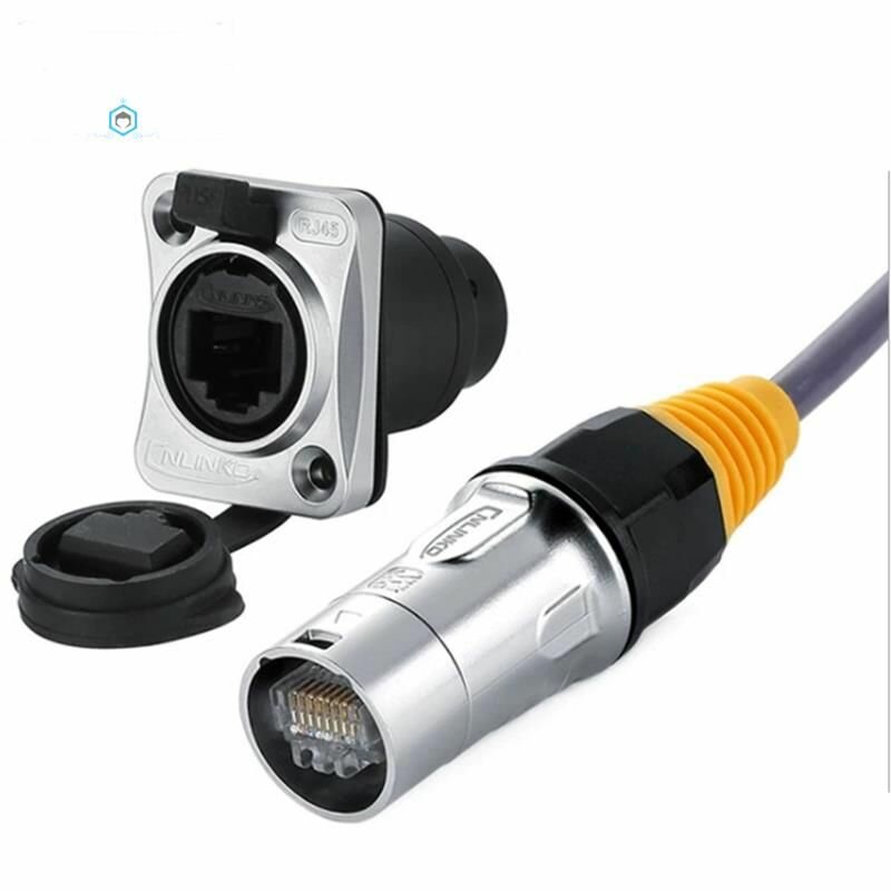 (G N) IP67 Network RJ45 Водонепроницаемые разъемы / Ethernet Водонепроницаемая вилка + розетка совместим с наружного