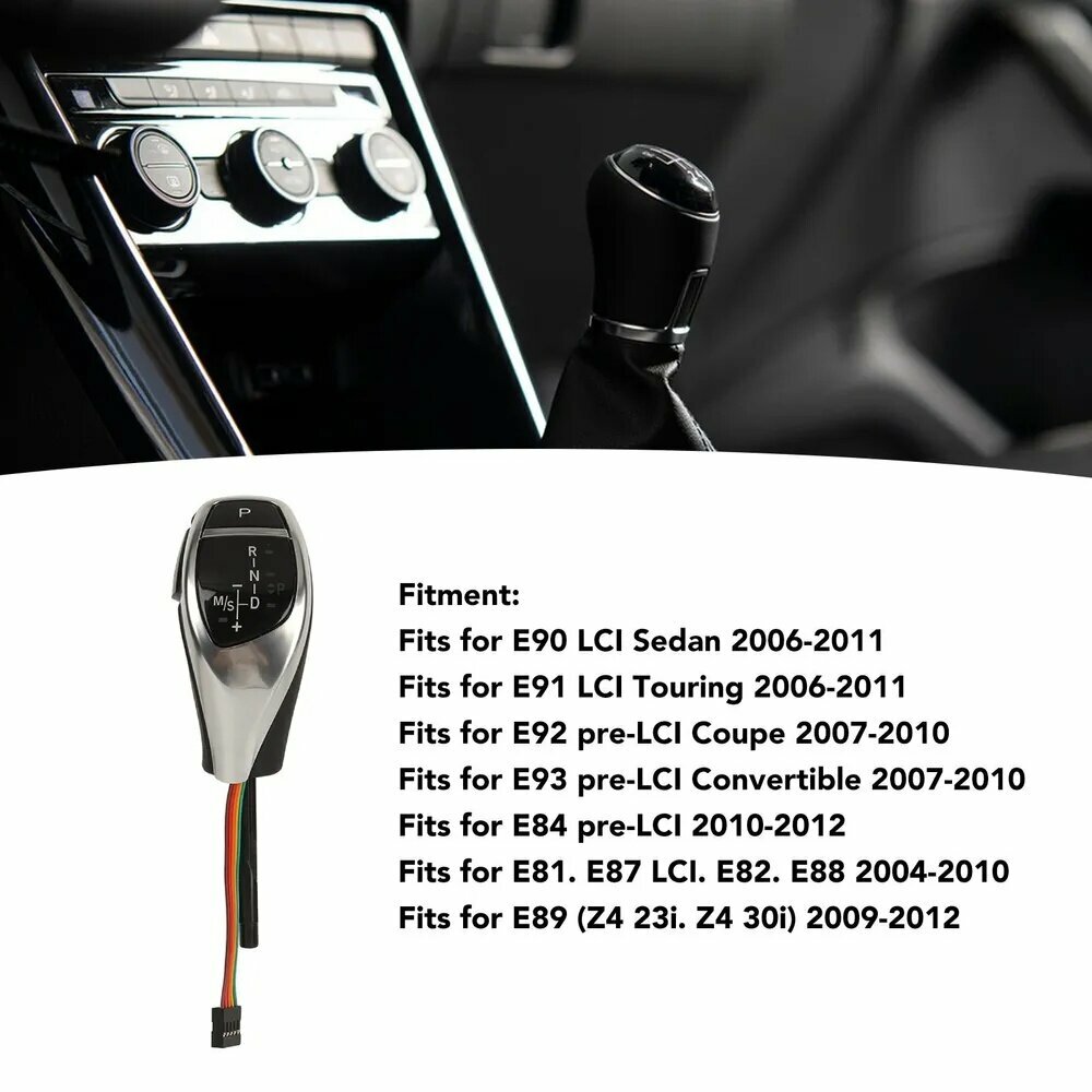 Ручка переключения АКПП с кнопкой запуска двигателя, подсветкой селектора, для BMW E60 E61 E46