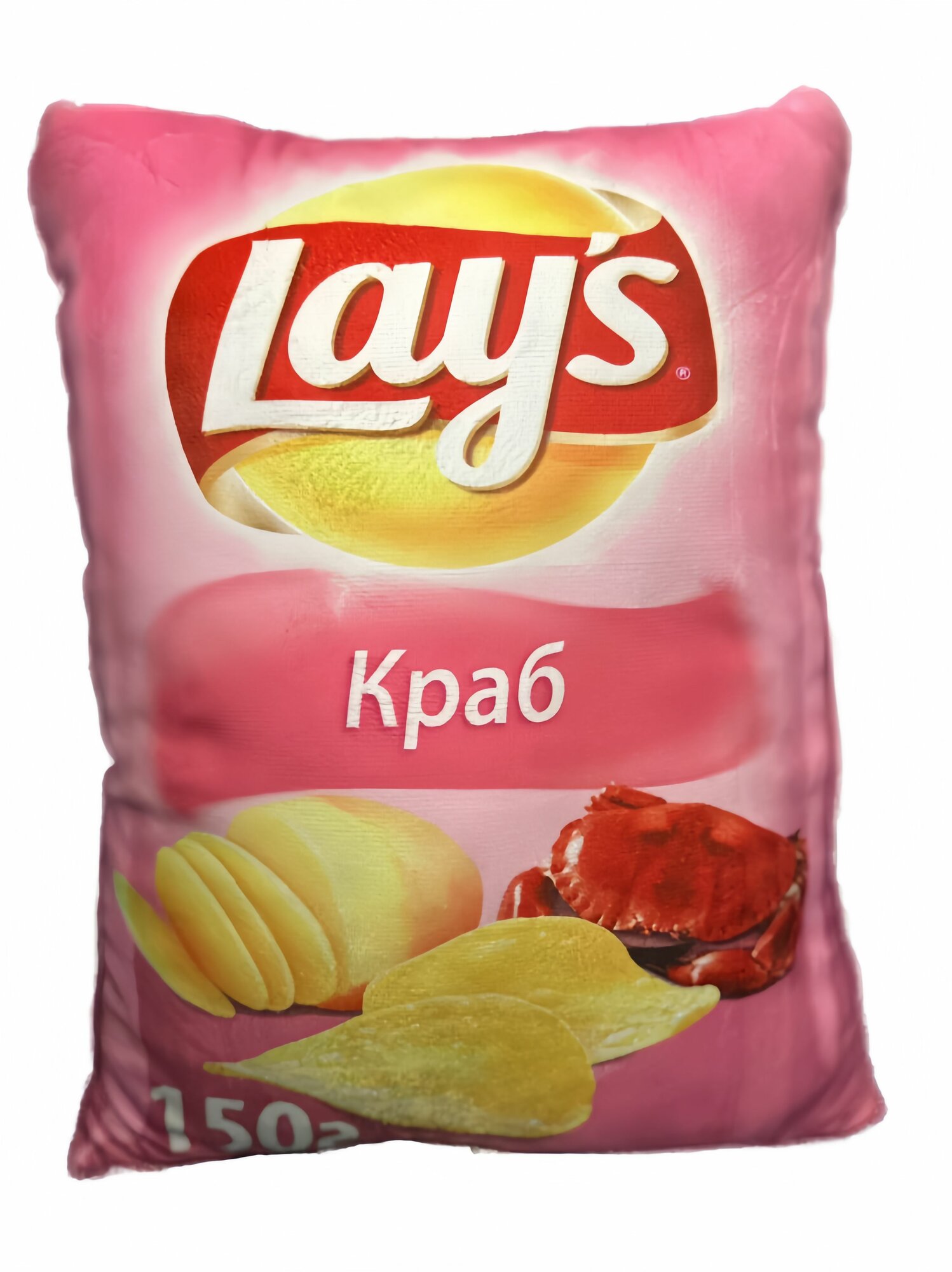 Мягкая игрушка Подушка чипсы "Lays" Краб, 35 см