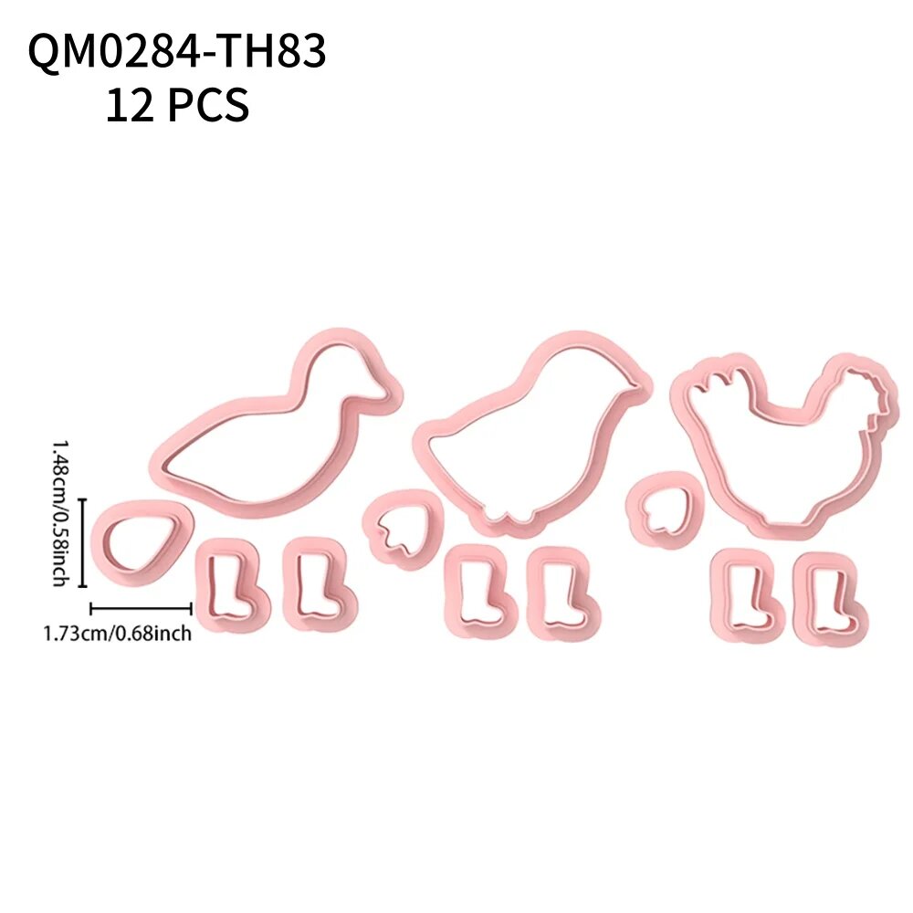 Формы для лепки из полимерной глины "Цыпленок", розовый, PLA QM0284-TH83