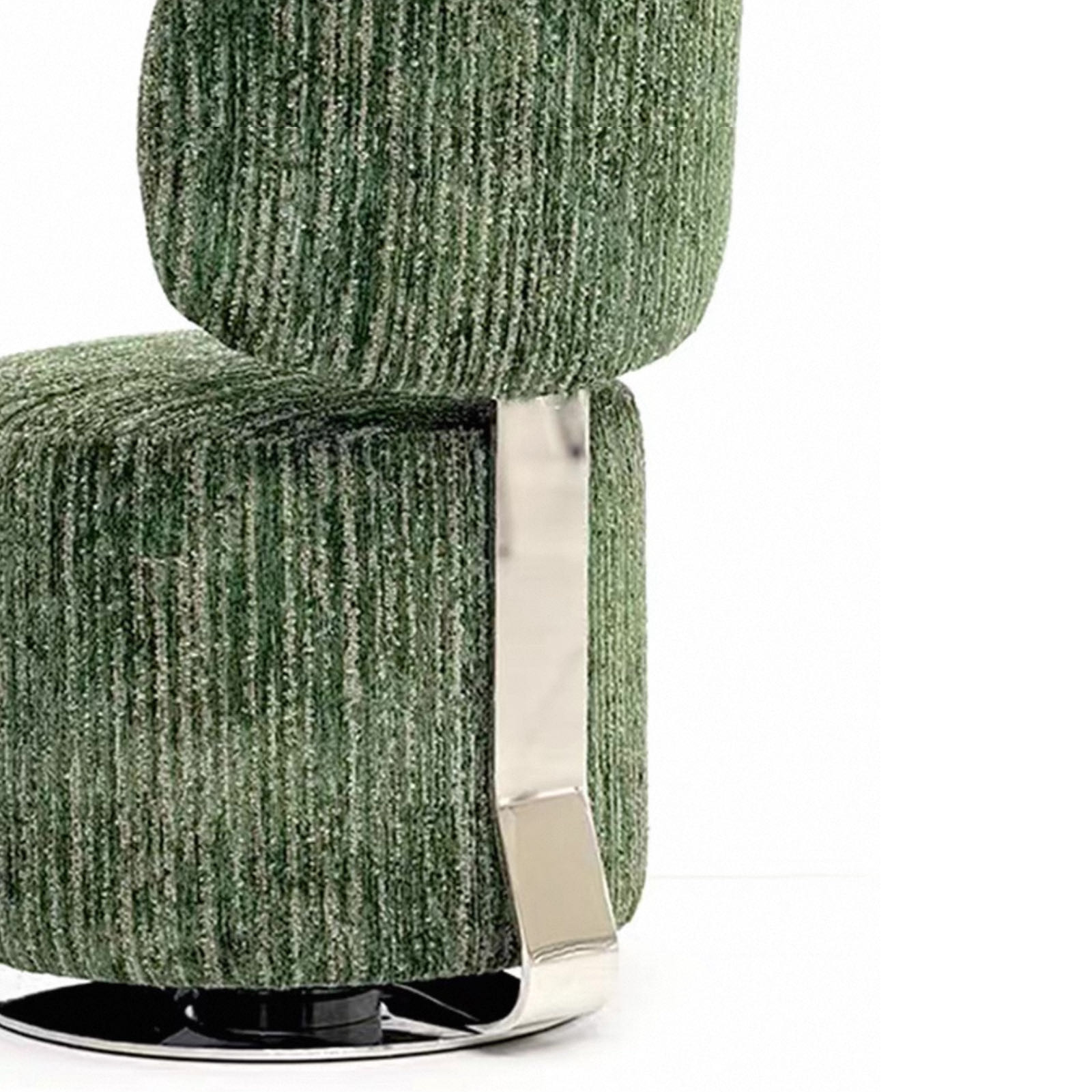 Интерьерное поворотное кресло без подлокотников Tamburound (зеленый)