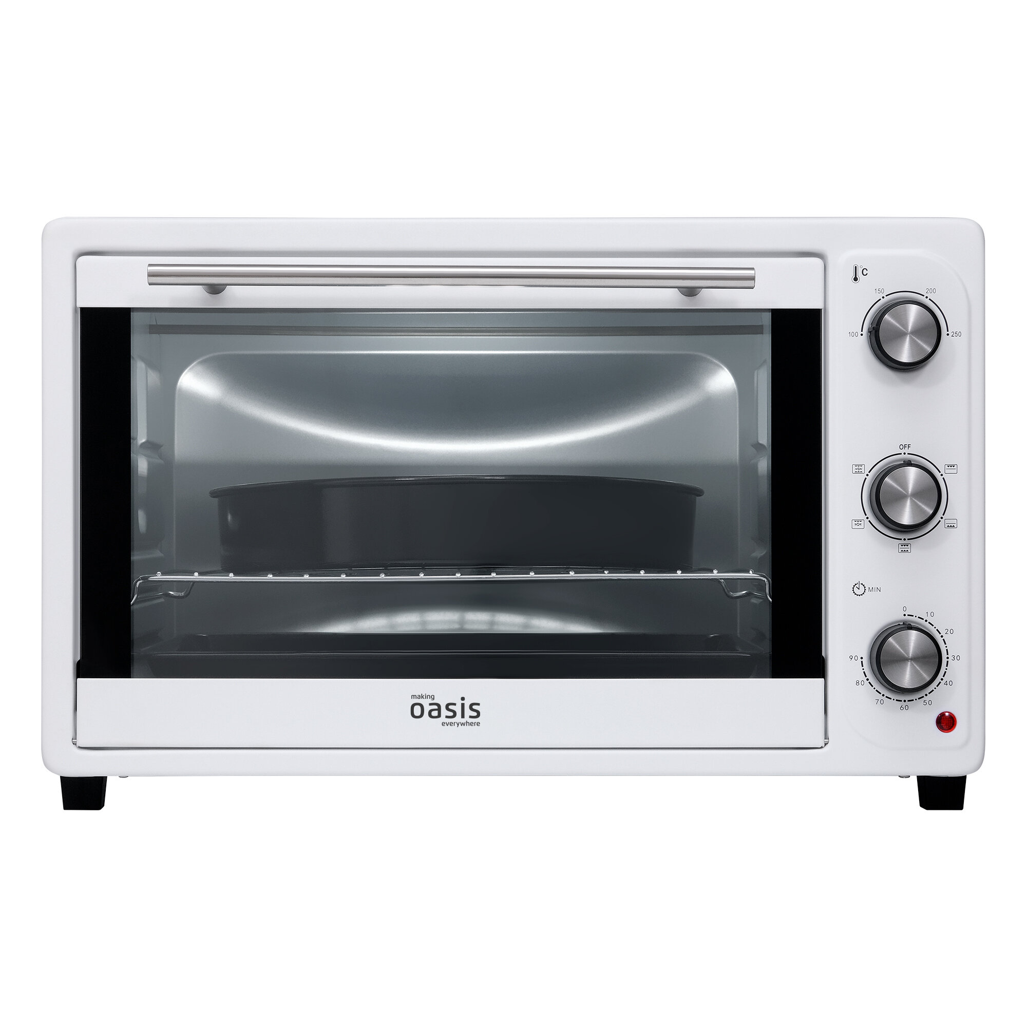 Мини-печь Oasis M-60CW2, белая, конвекция, 10,5 кг, звуковая индикация