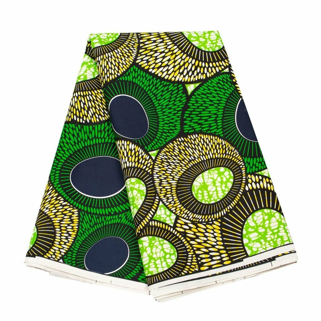 Размер 3 Африканская восковая ткань с двусторонним полиэстеровым геометрическим принтом-6470