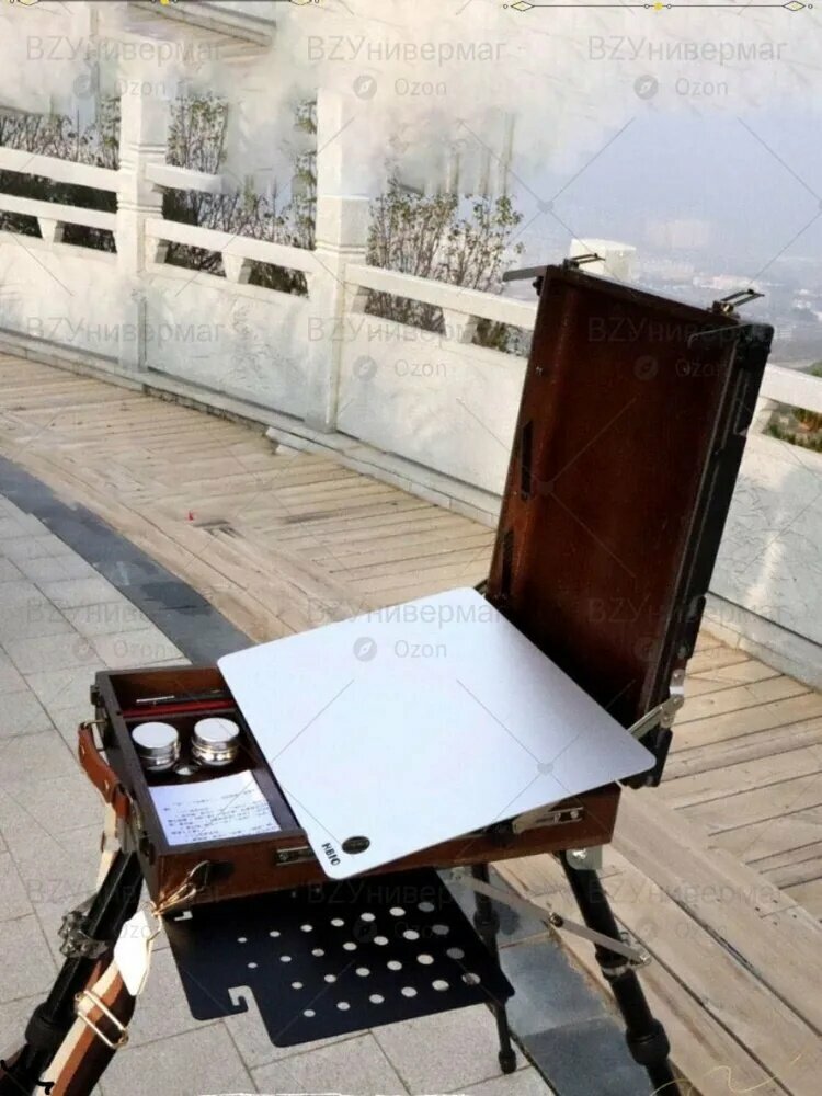 Мольберт с палитрой из алюминиевого сплава, позволяет легко и весело путешествовать, мольберт для хобби, творчества, рукоделия, рисования натюрмортов