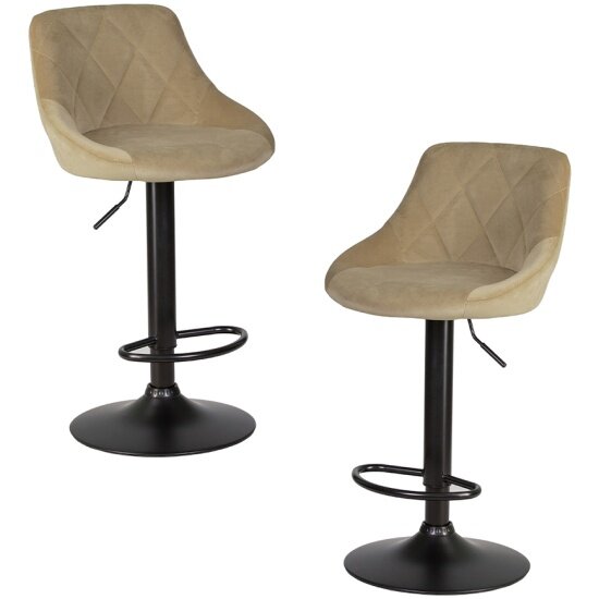 Стул барный Dobrin LOGAN BLACK (мокко велюр (MJ9-9))(2 шт/уп)