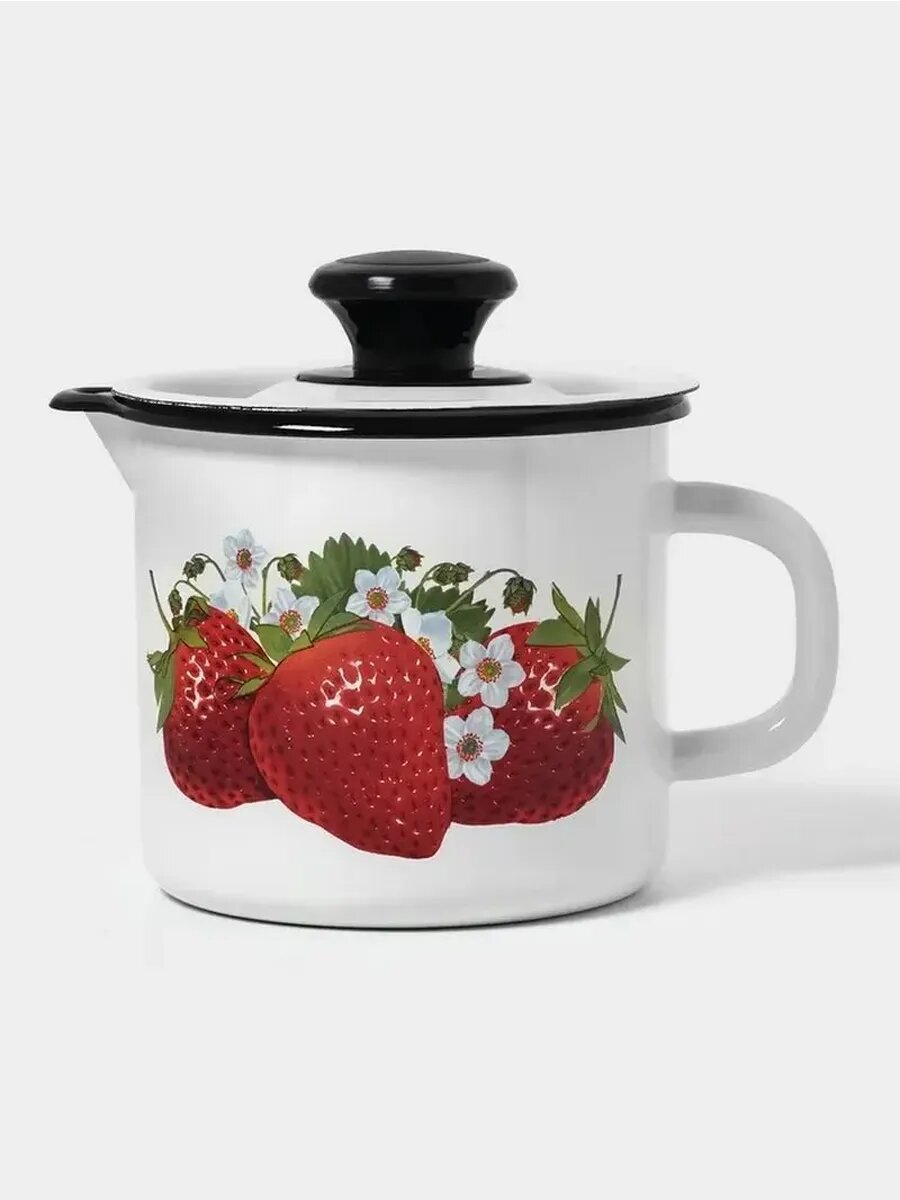 Пластиковая кружка с носиком и крышкой 1 л