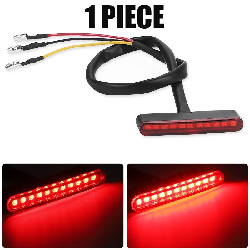 12 В мини светодиодный задний фонарь для мотоцикла, грязевой велосипед, задний ходовой стоп-сигнал, яркая лампа