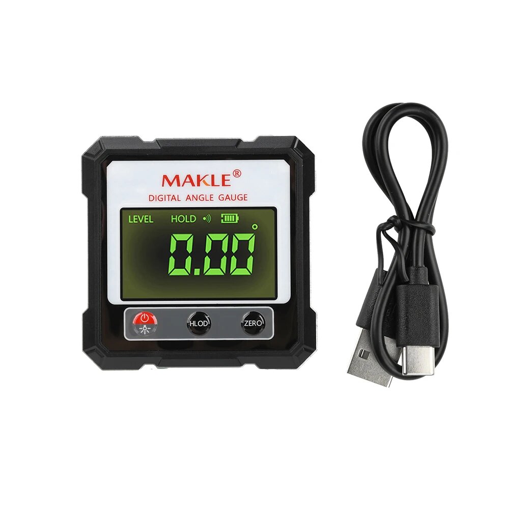 2-сторонний лазерный цифровой транспортир, инклинометр, лазерный гониометр, магнитный датчик угла, измерительный прибор, перезаряжаемый уровень