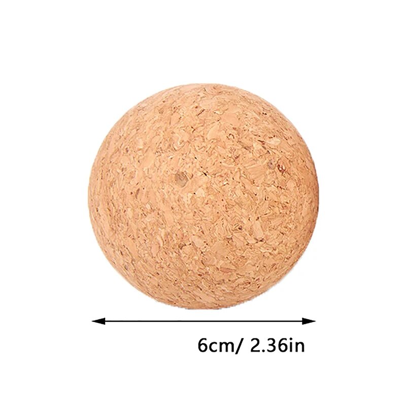 Массажный мяч для йоги из натуральной пробки, деревянный ролик для йоги, пилатеса и фитнеса, аксессуары для йоги