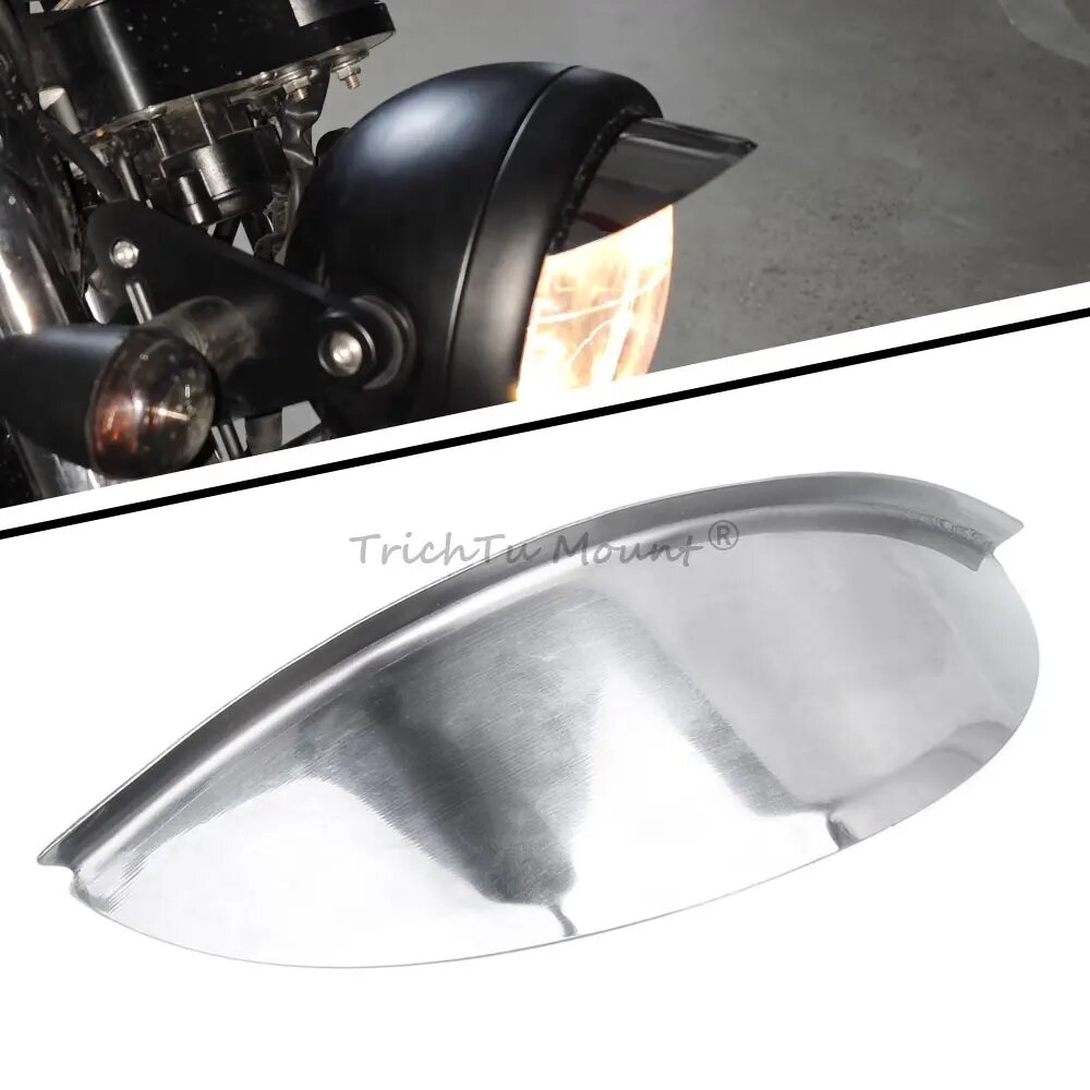 Для Honda Shadow Yamaha Kawasaki Victory Harley 7 "универсальный круглый козырек для фар, хромированный козырек для фар, аксессуары для мотоциклов