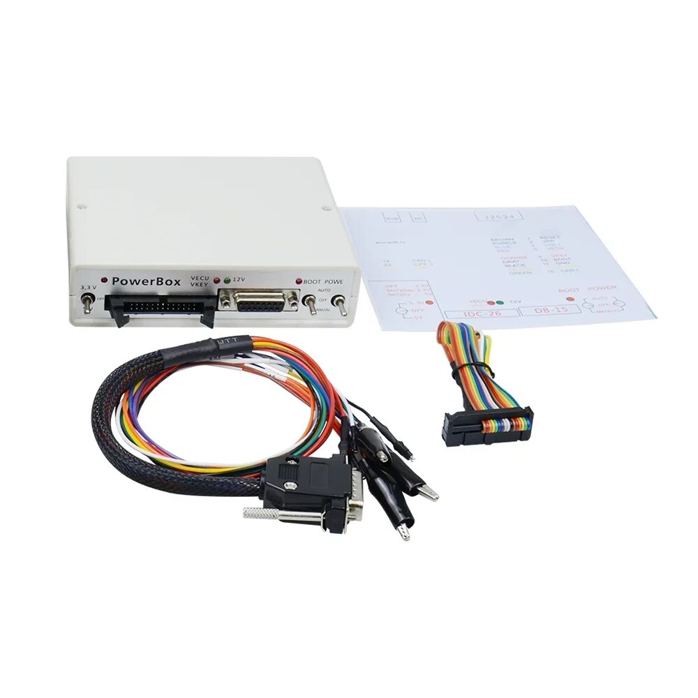 Новый лучший программатор блока питания ECU JTAG PowerBox для PCM Flash через J2534 Работает с разъемами блока питания Openport 2.0 Полные адаптеры POWERBOX