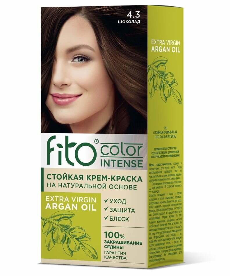 Краска для волос Fito color intense 115мл тон 4.3 Шоколад