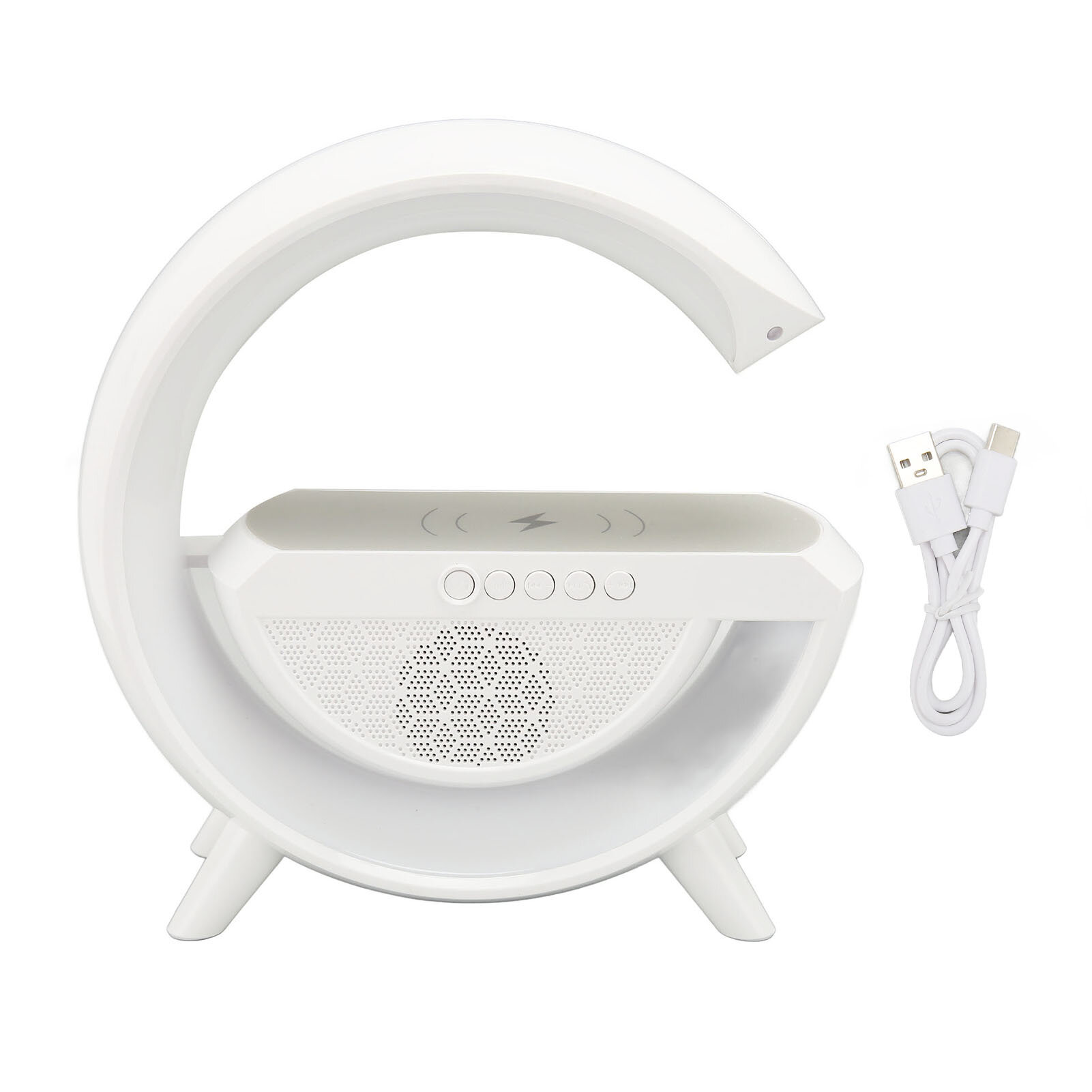 BT-динамик 15Вт с беспроводной зарядкой и ночником