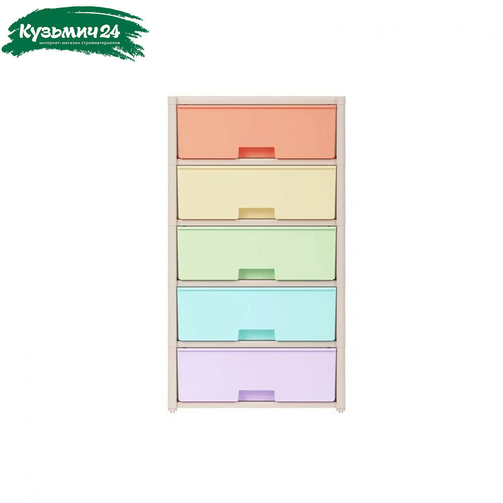 Комод Альтернатива Колорит цветной 5секций 39х56х100см М8823, 1 шт.