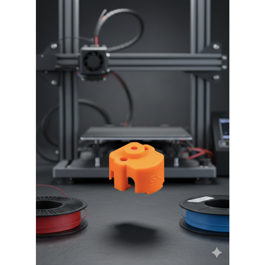 Силиконовый носок Red Lizard, чехол, теплоизоляция хотенда для 3D принтера, оранжевая