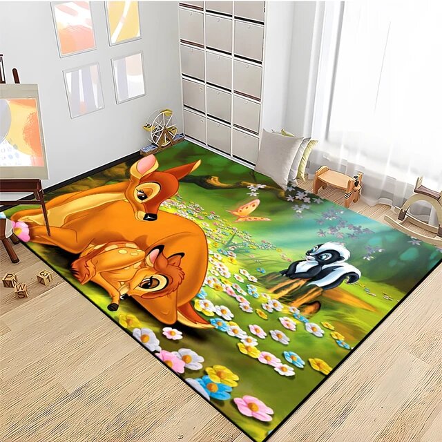 Ковер Miniso с принтом Disney Bambi, подходит для украшения гостиной и спальни, детская нескользящая диванная подушка/коврик для двери/напольный коврик.