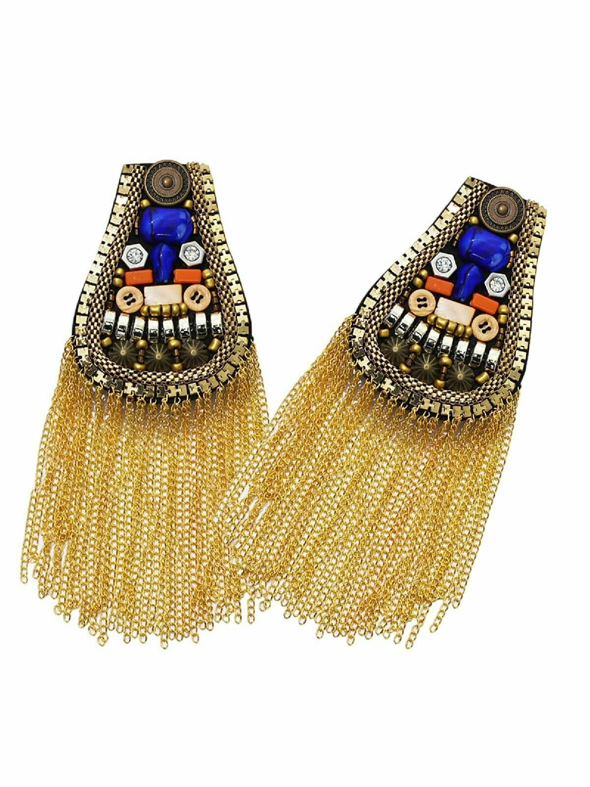 Модные эполеты с кисточками, - Style 1 gold