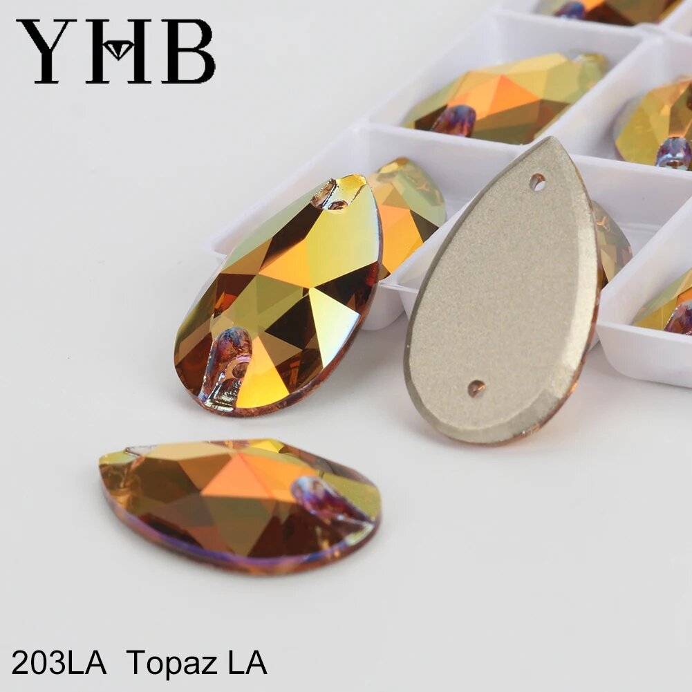 Стразы YHB Topaz LA 203LA Drop