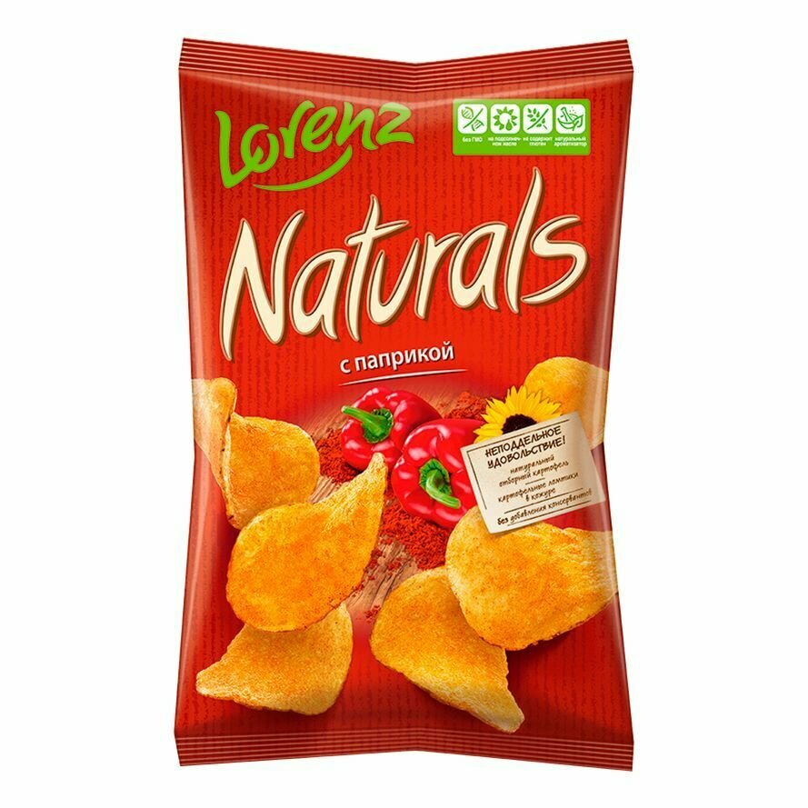 Чипсы картофельные Lorenz Naturals паприка 100 г