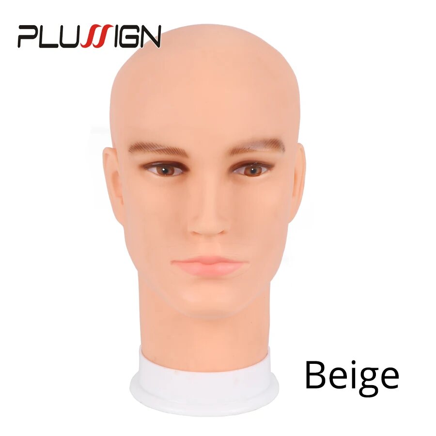 Мужской манекен головы из ПВХ Plussign