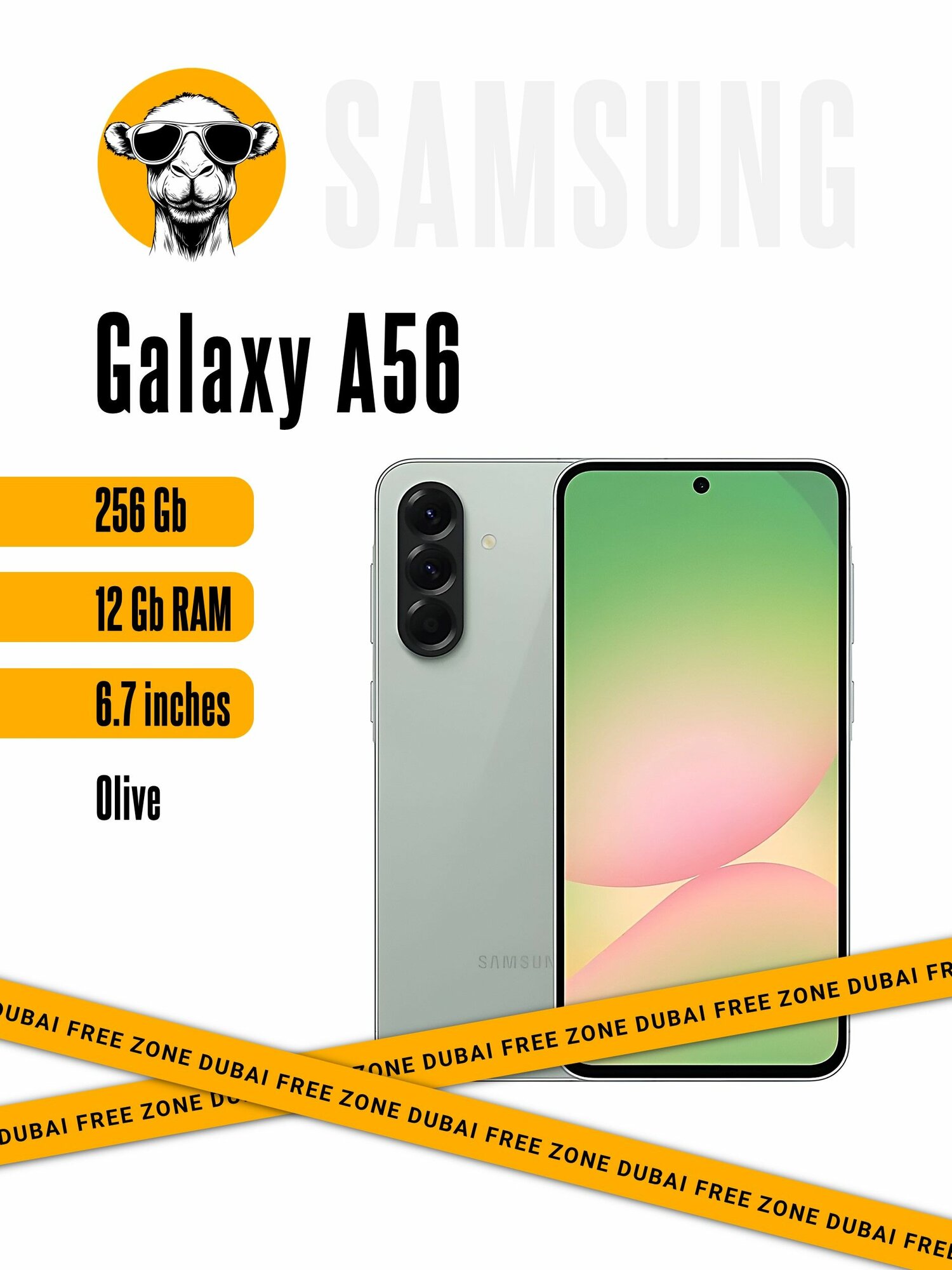 Смартфон Samsung Galaxy A56 12/256Gb Olive/Оливковый