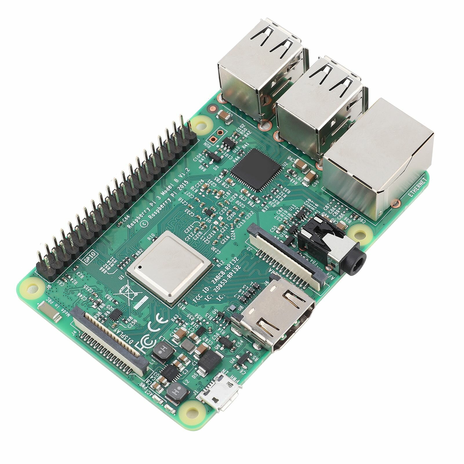 Raspberry Pi 3 Model B 1.2GHz 64-бит 4-ядерный WiFi BT4.1