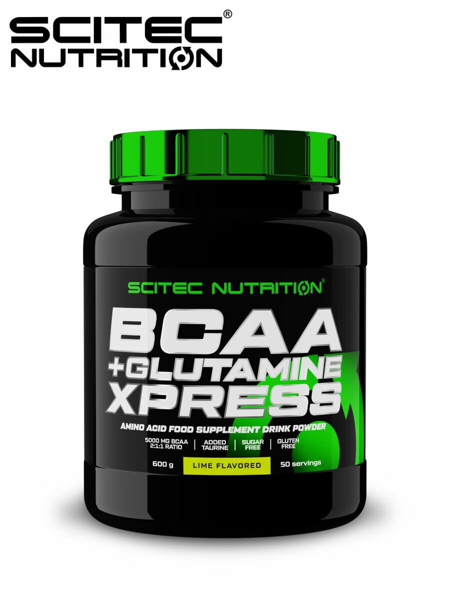BCAA + глютамин Scitec Nutrition BCAA + Glutamine Xpress 600 гр вкус: Лайм