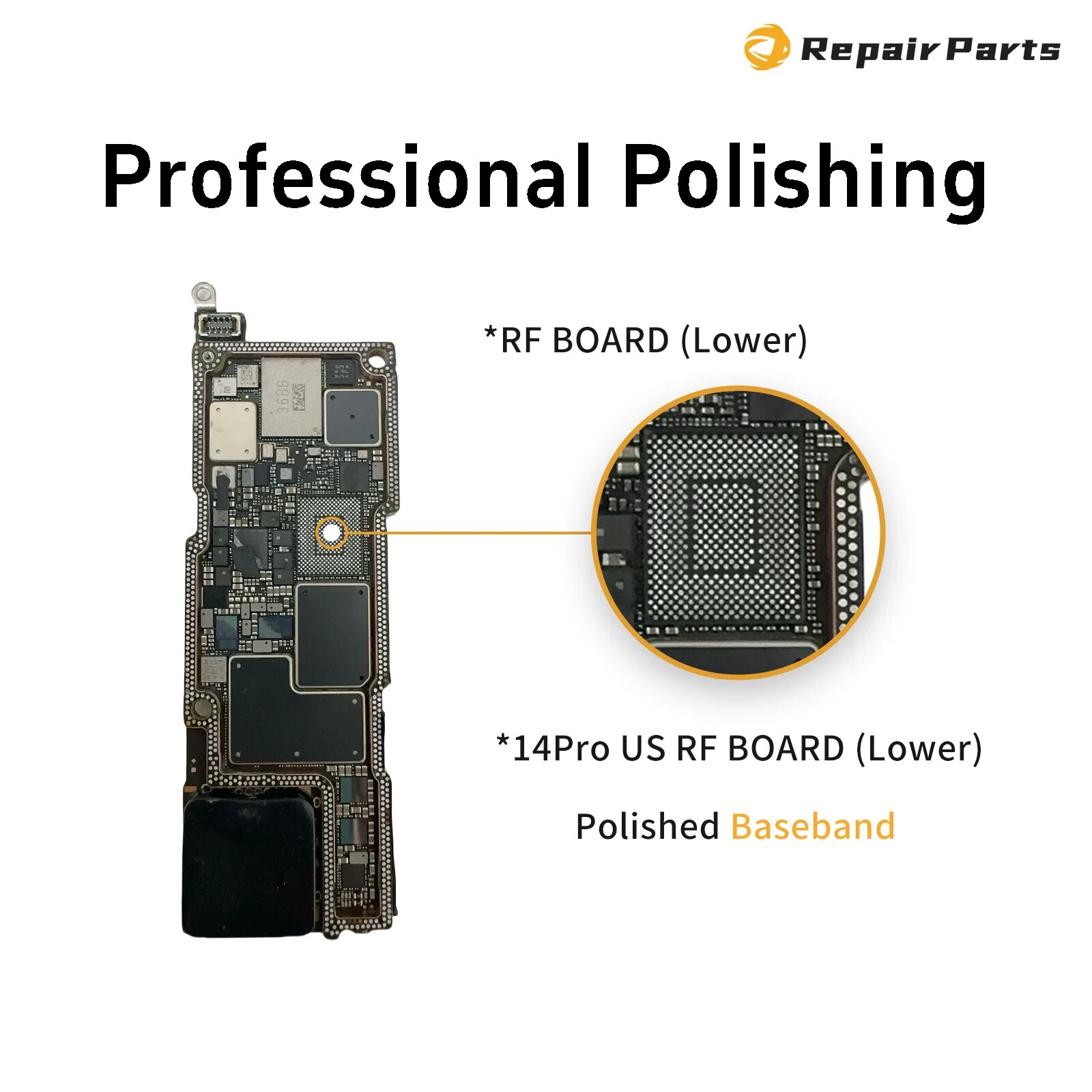 Материнская плата CUT с ЧПУ для iPhone 14 14 Pro Max, материнская плата сигнала, полированная плата AP Up, процессор, RF Baseband, нижняя версия США, ЕС, без платы Nand