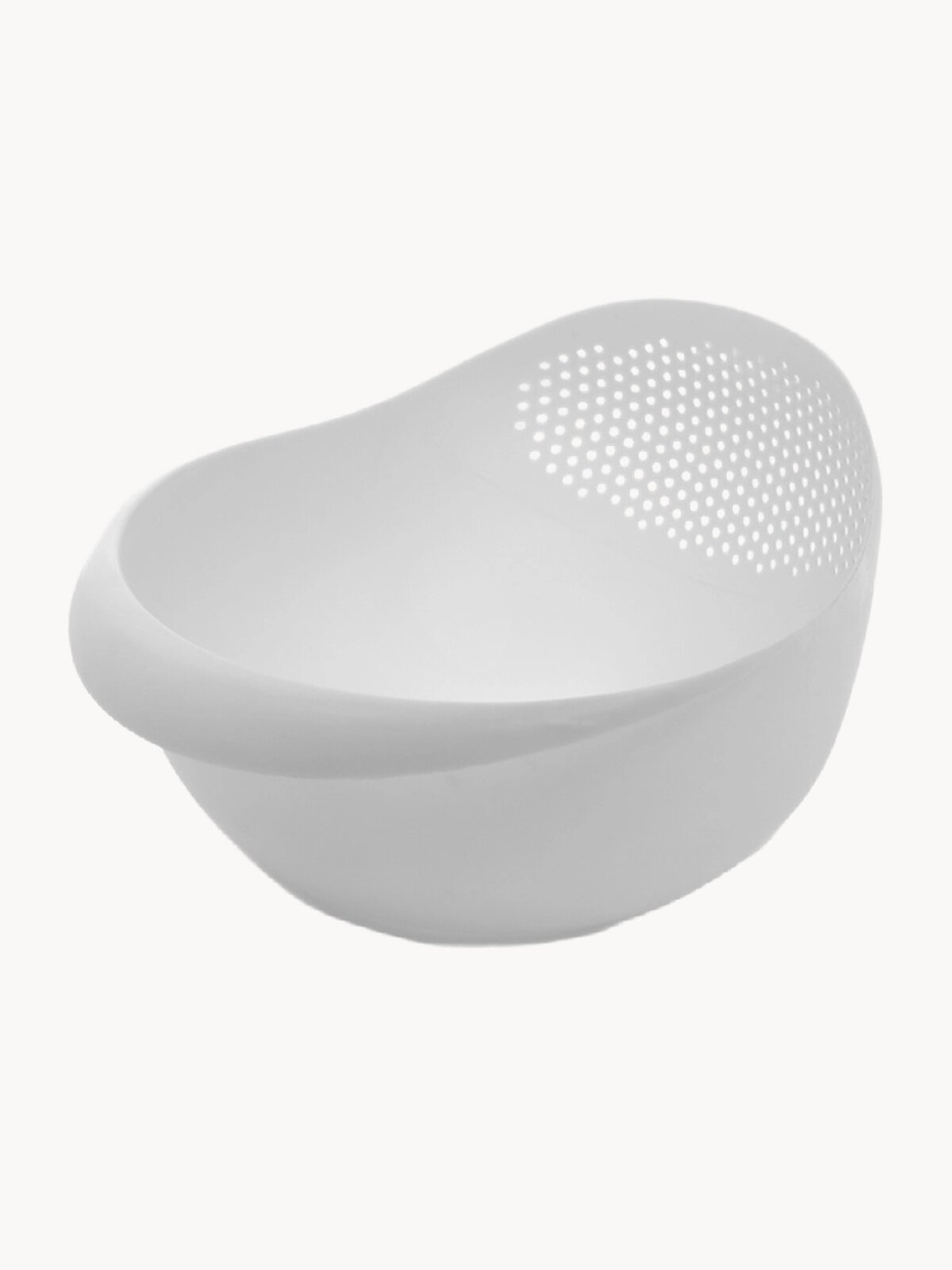 Дуршлаг пластиковый, сито для риса и круп, рисомойка, белый 1 шт.