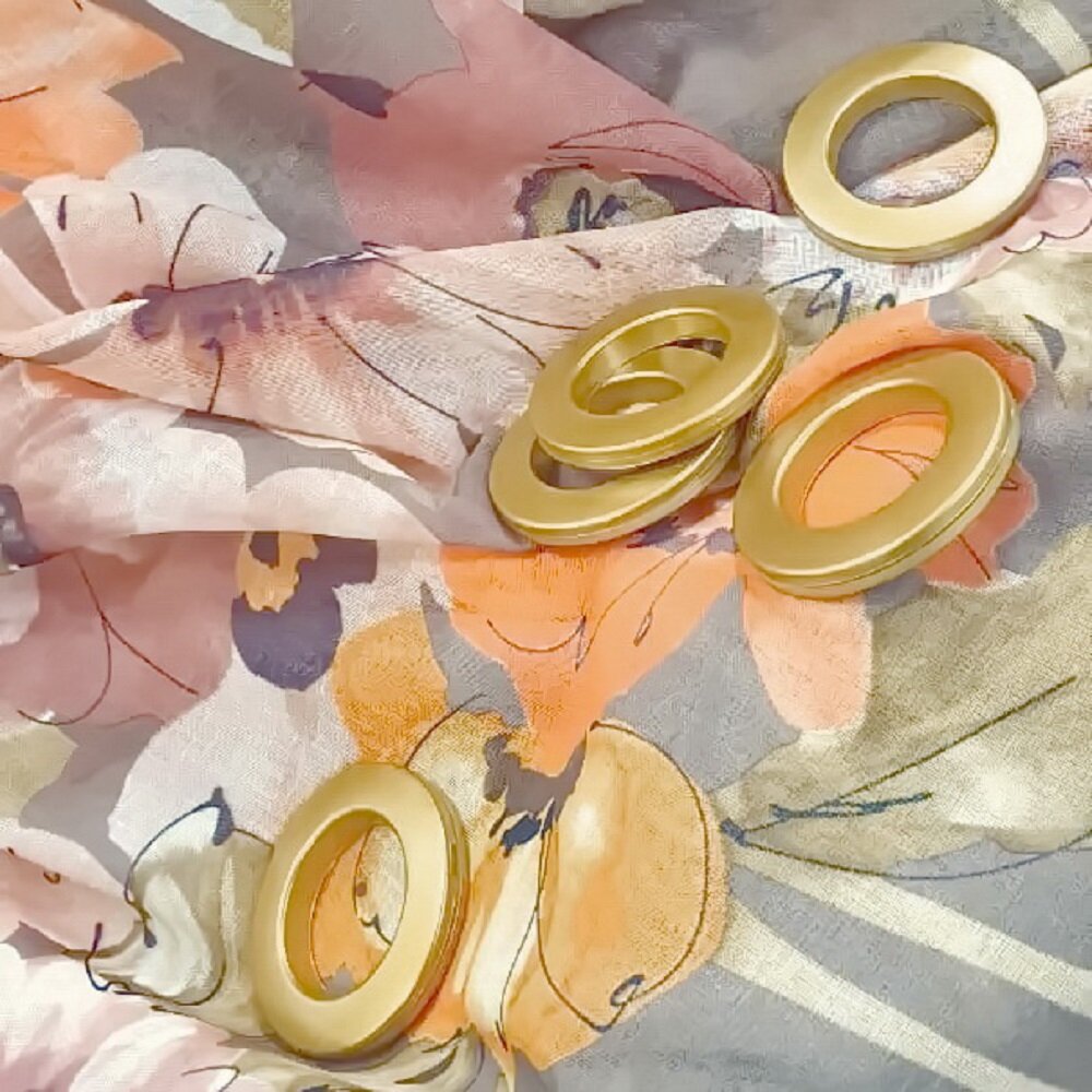 Люверсы 100 шт для штор, диаметр 35 мм, цвет золотой