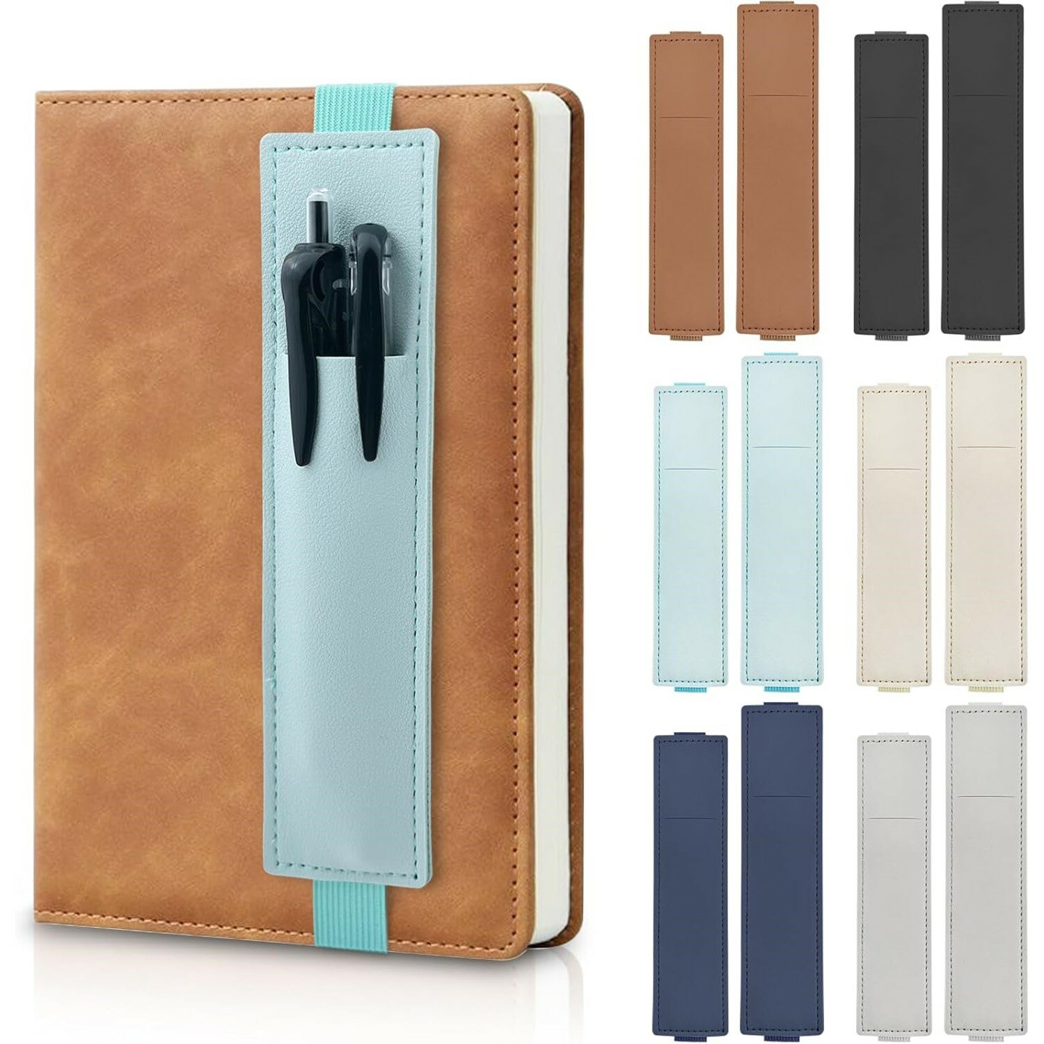 12шт регулируемый эластичный чехол для ручек для блокнотов, подходит для книг, записных книжек, школьных принадлежностей