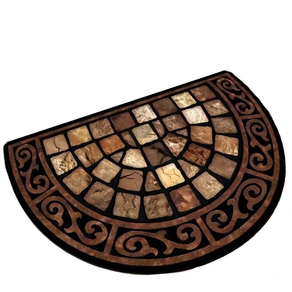 Цветной полукруглый ковер для прихожей, напечатанный на 3D-принтере