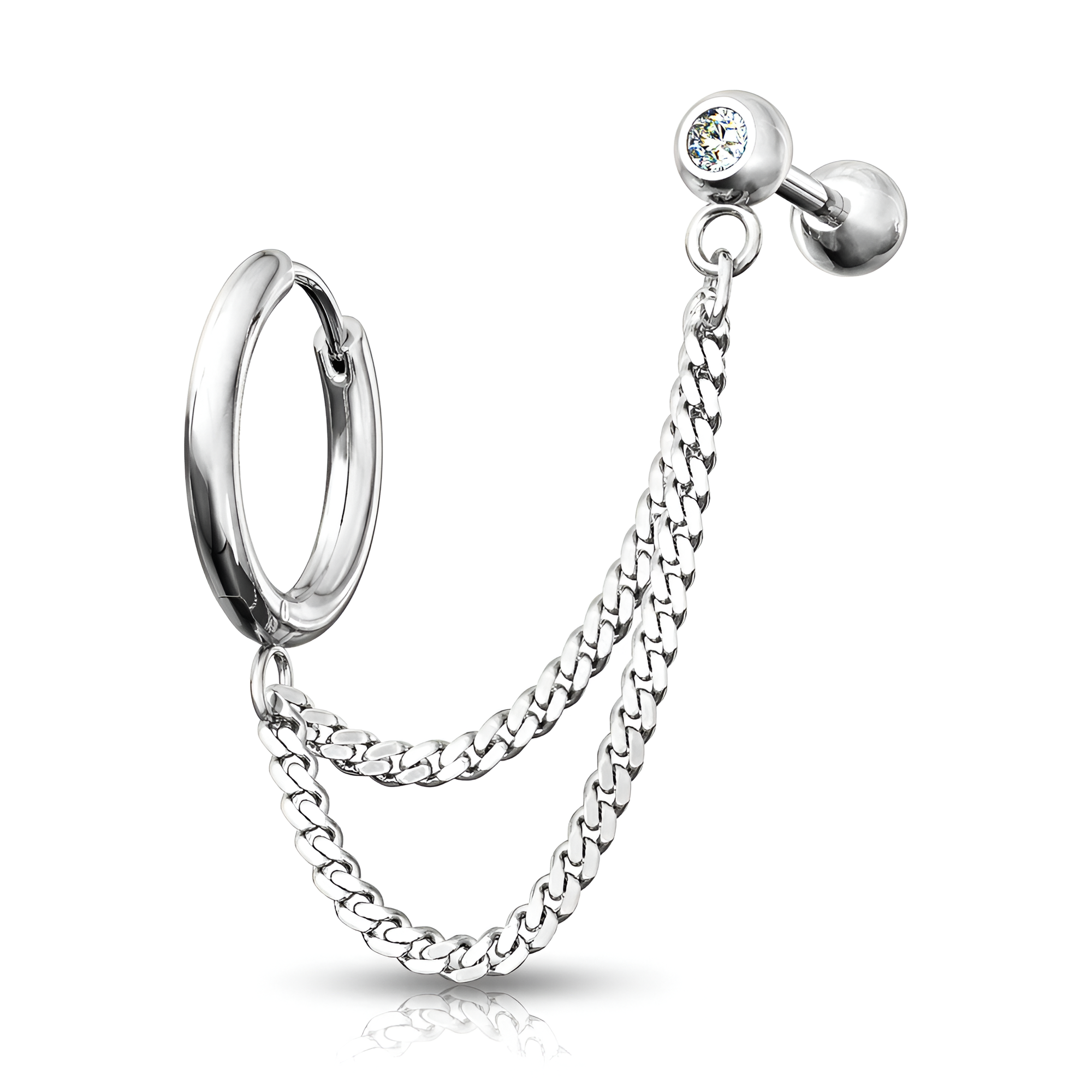 Серьги, фианит