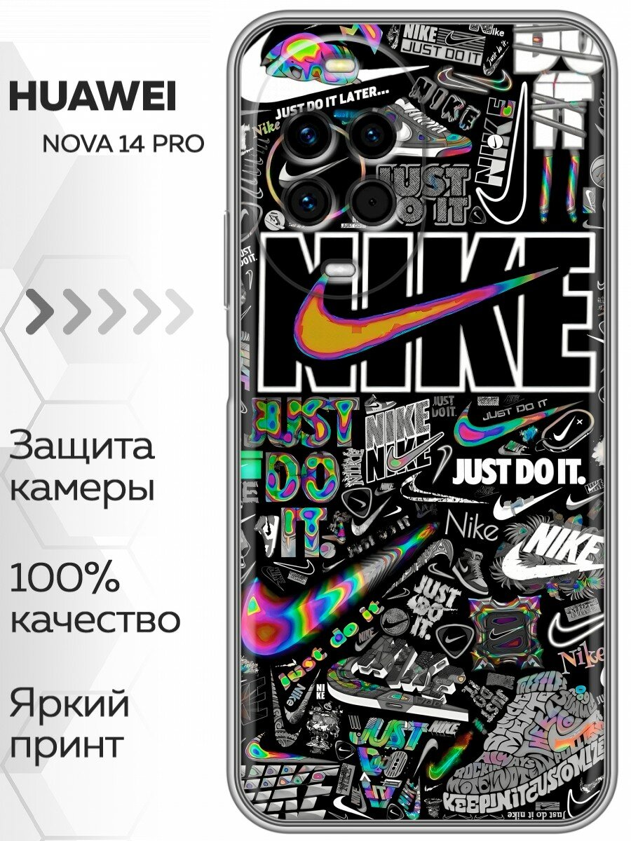 Чехол для Huawei Nova 14 Pro с принтом Nike Найк (Хуавей Нова 14 Про)