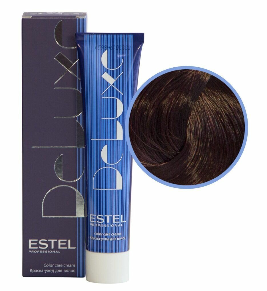 Estel ProfessionalКраска-уход DeLuxe 4/5 шатен красный