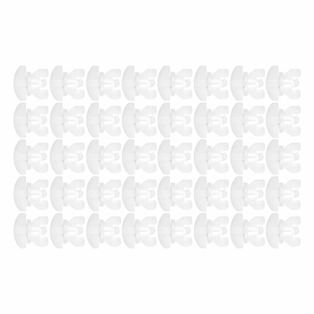 20/40 шт. Белые пластиковые бегунки для штор, - Набор 2
