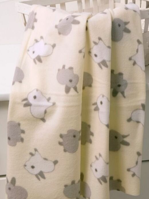 Плед детский для новорожденных в коляску, кроватку 100х140 см