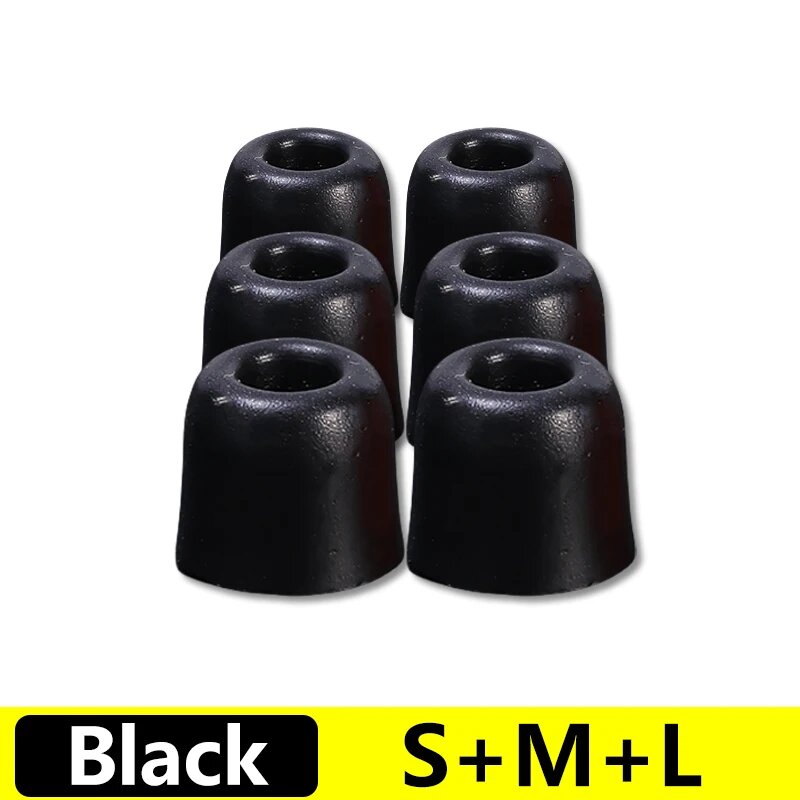 Насадки из пены BAPPSUS для наушников KZ Moondrop FiiO 3Pairs, SML-Black