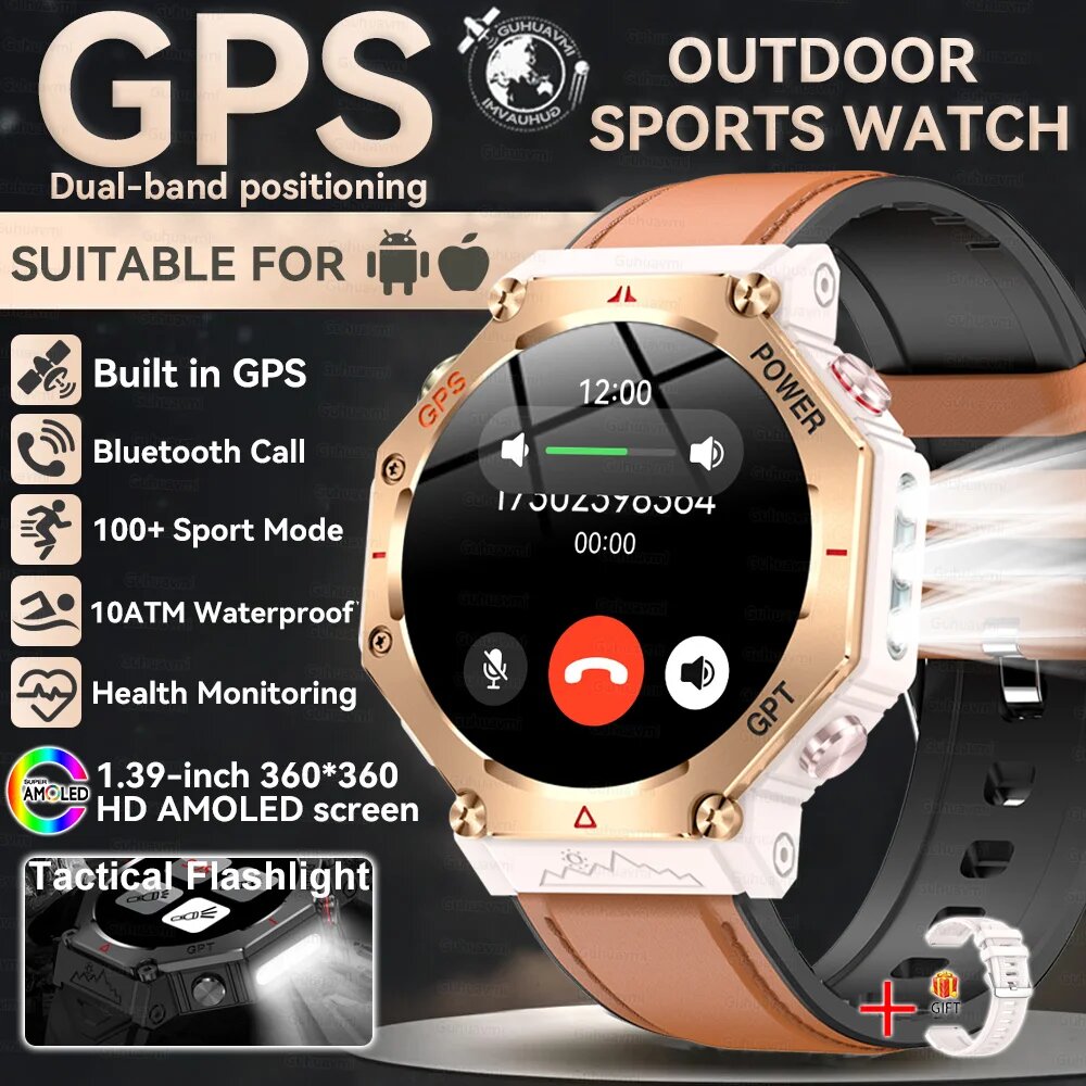Умные часы T-Rex 3 Ultra GPS розовый ремешок кожаный
