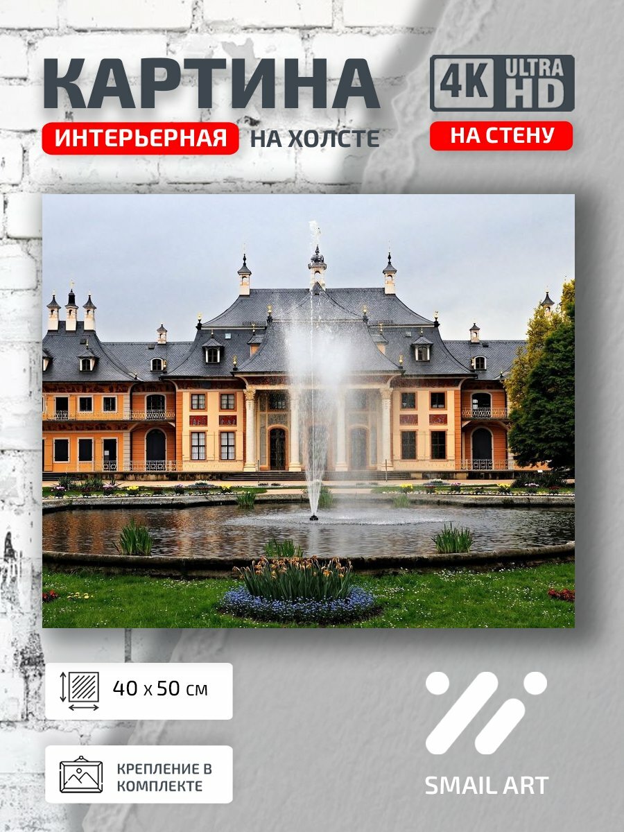 Картина на холсте интерьерная 40 на 50 на стену Домом City для студии урбанистика интерьер