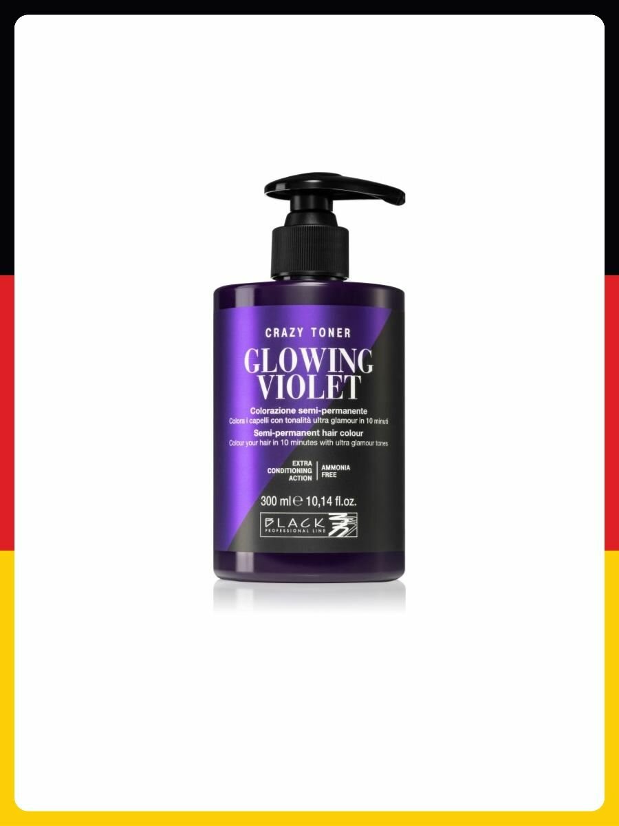 Средство тонирующее Black Professional Line Crazy Toner colored hair dye Glowing Violet, 300 мл