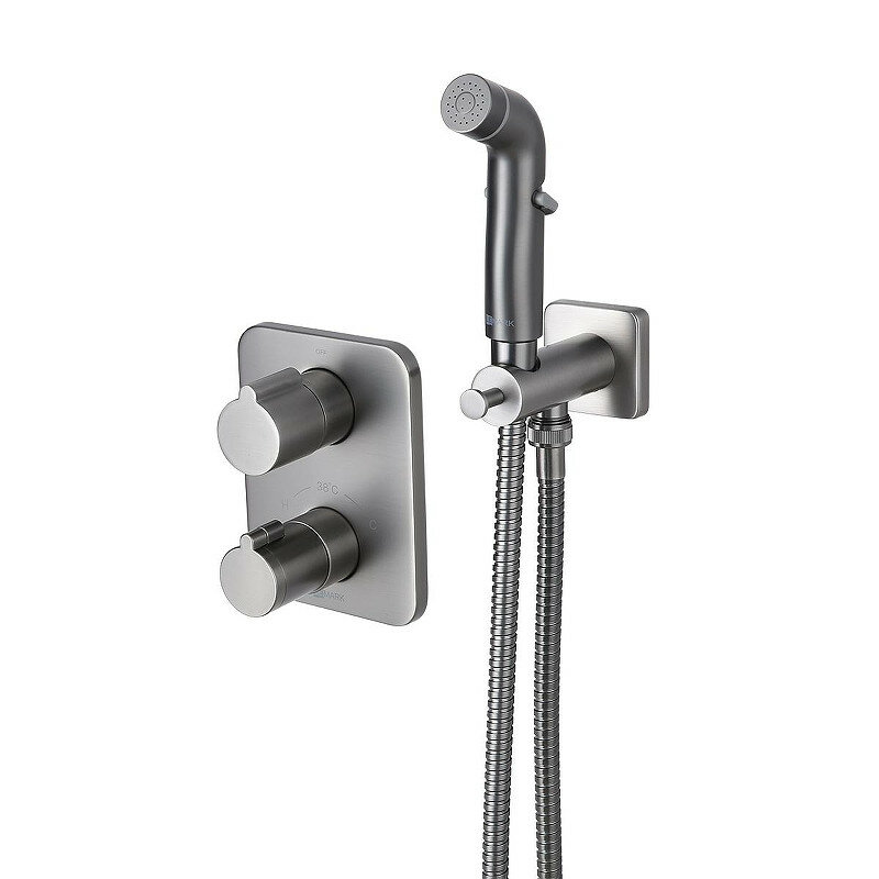 Гигиенический душ со смесителем Lemark Bronx LM3740GM c термостатом цвет Графит