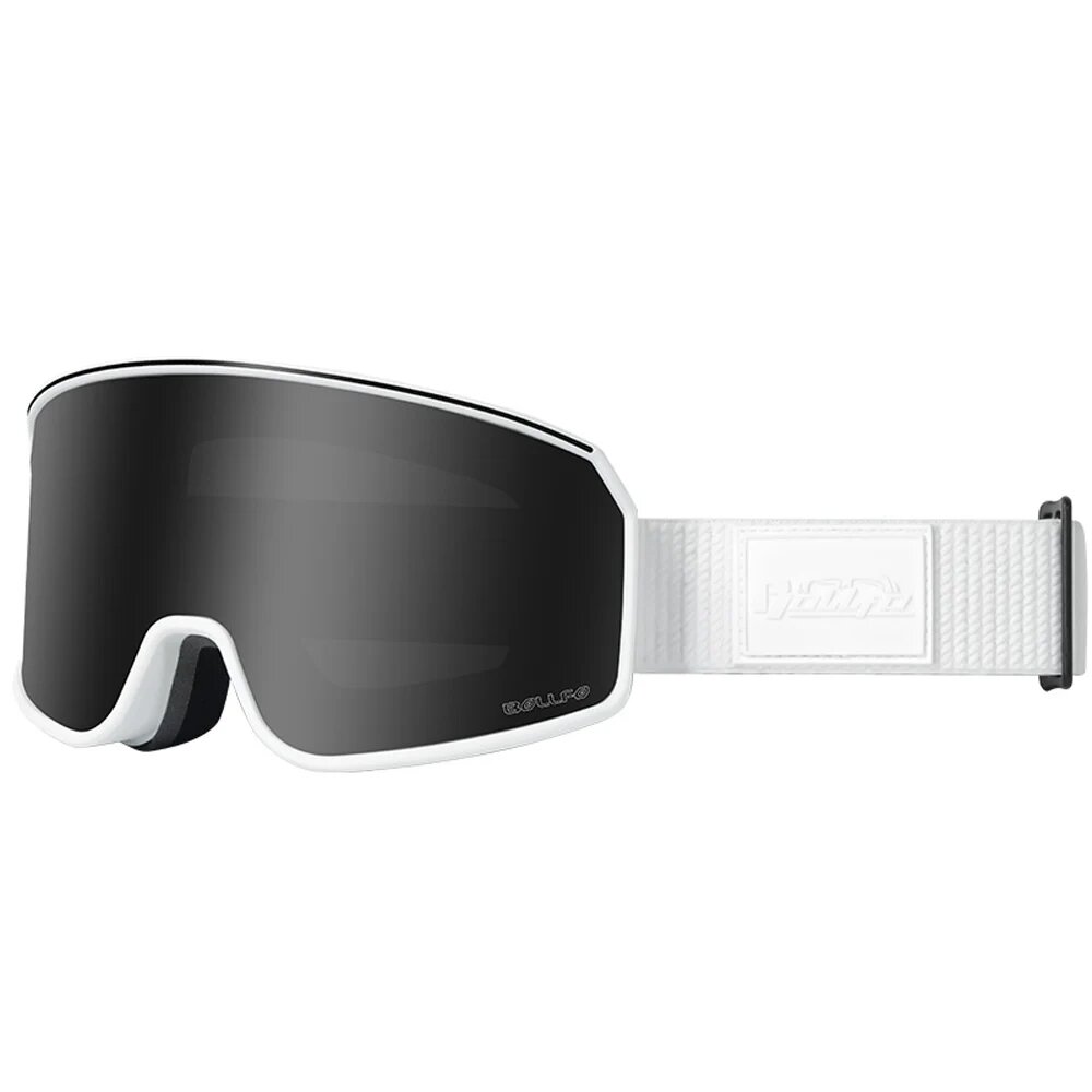 BOLLFO UV400 противотуманные лыжные очки White Black