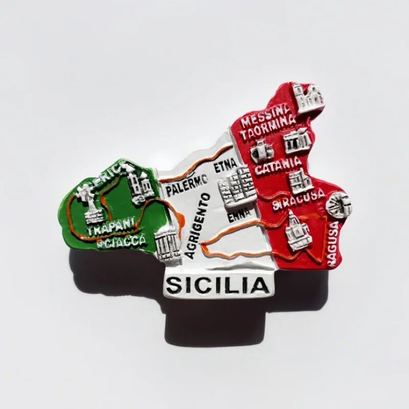 Италия, Сицилия, сувениры для туризма, изделия ручной работы, украшения для комнаты, креативные флаги, магнитные наклейки на холодильник