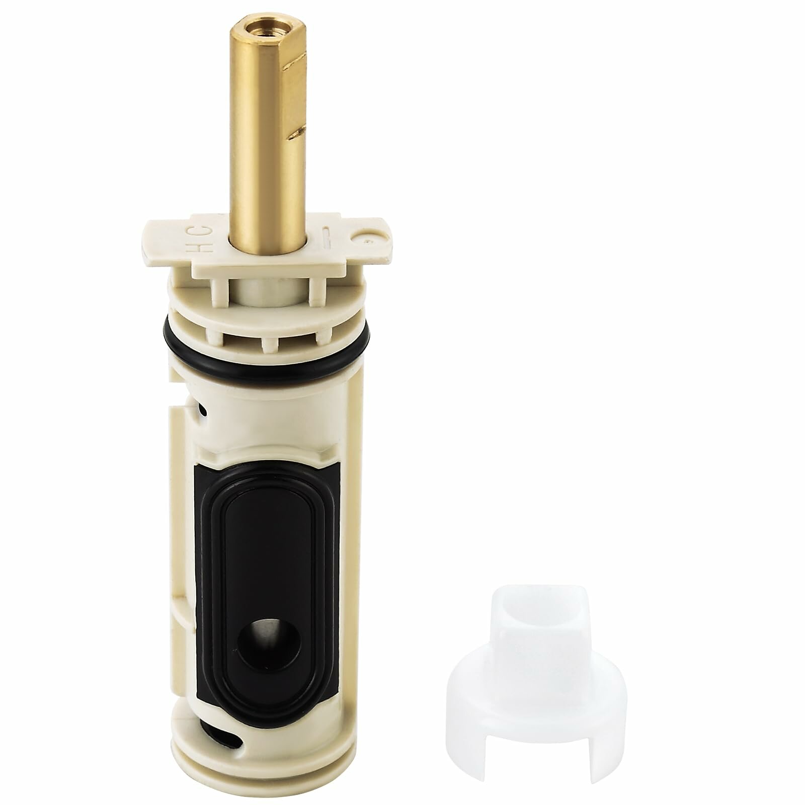 Single Handle Bath Shower Thermostatic Spool Brass Replacement для 1222, Pressure-balanced mechanism, Anti-scale protection, Compatible with Posi-Temp shower systems, Adjustable temperature limiter, Brass Spindle, Durable Rubber
