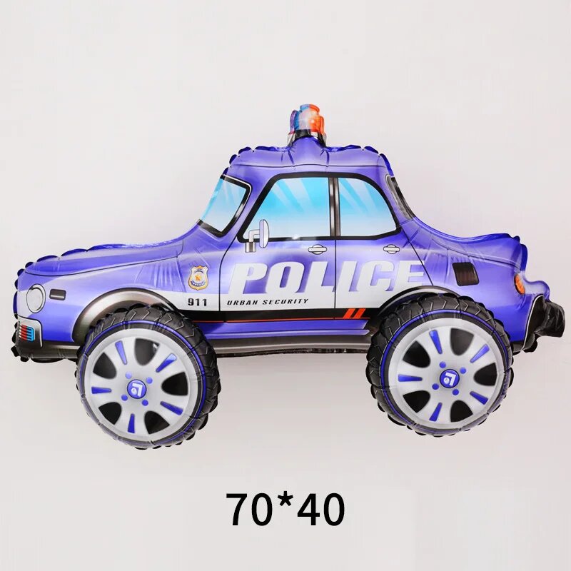 3D модель гоночного автомобиля из алюминиевой фольги Синий, 3D police car blue