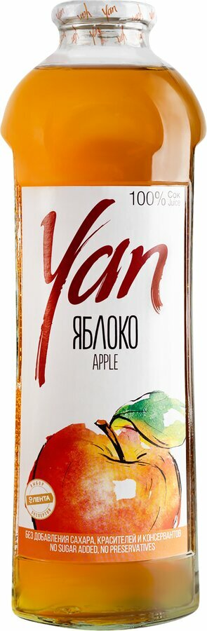 Сок YAN Яблочный восстановленный, 0.93л