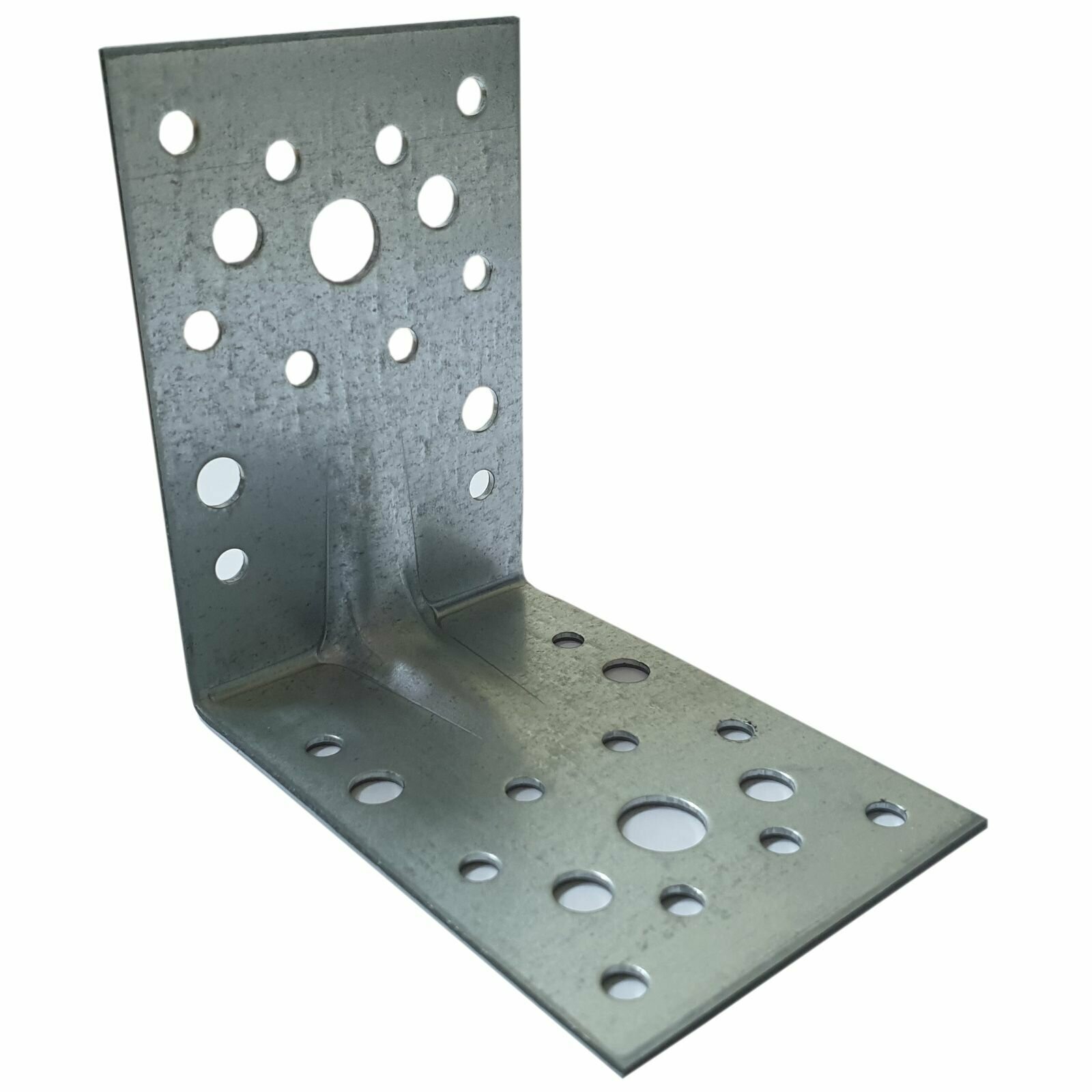 Уголок 105х105х90 усиленный с ребром жесткости КР/KUU стальной , оцинкованный "МастерБолтиков" ( 2 шт )